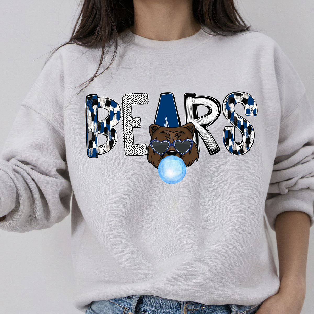 Bears doodle letter with bubble mascot – HGdesigns.shop