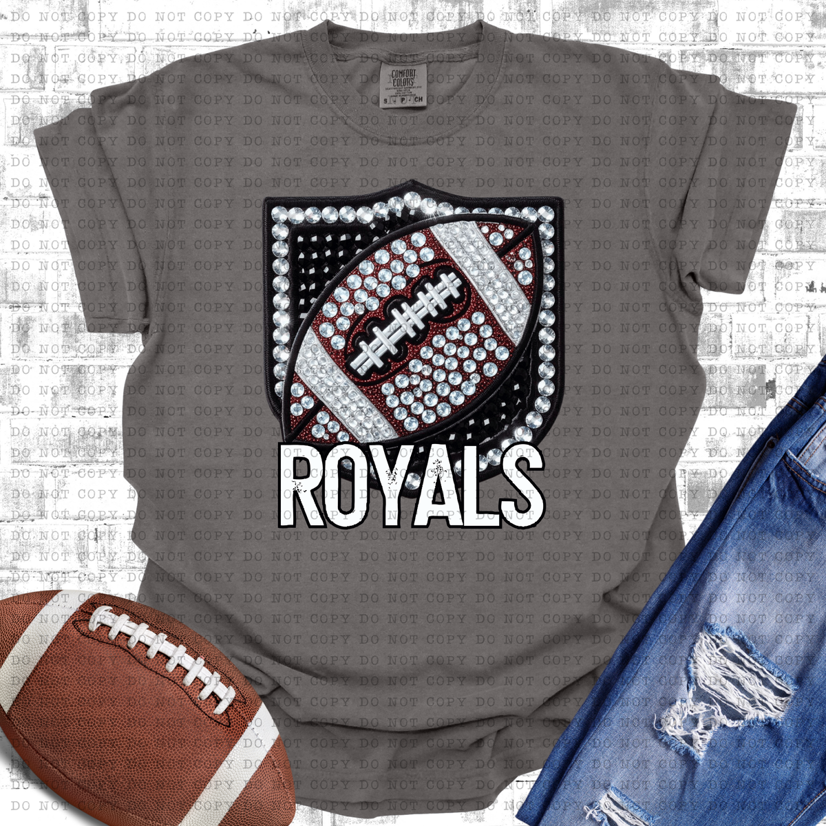 Royals Rhinestone football logo – HGdesigns.shop
