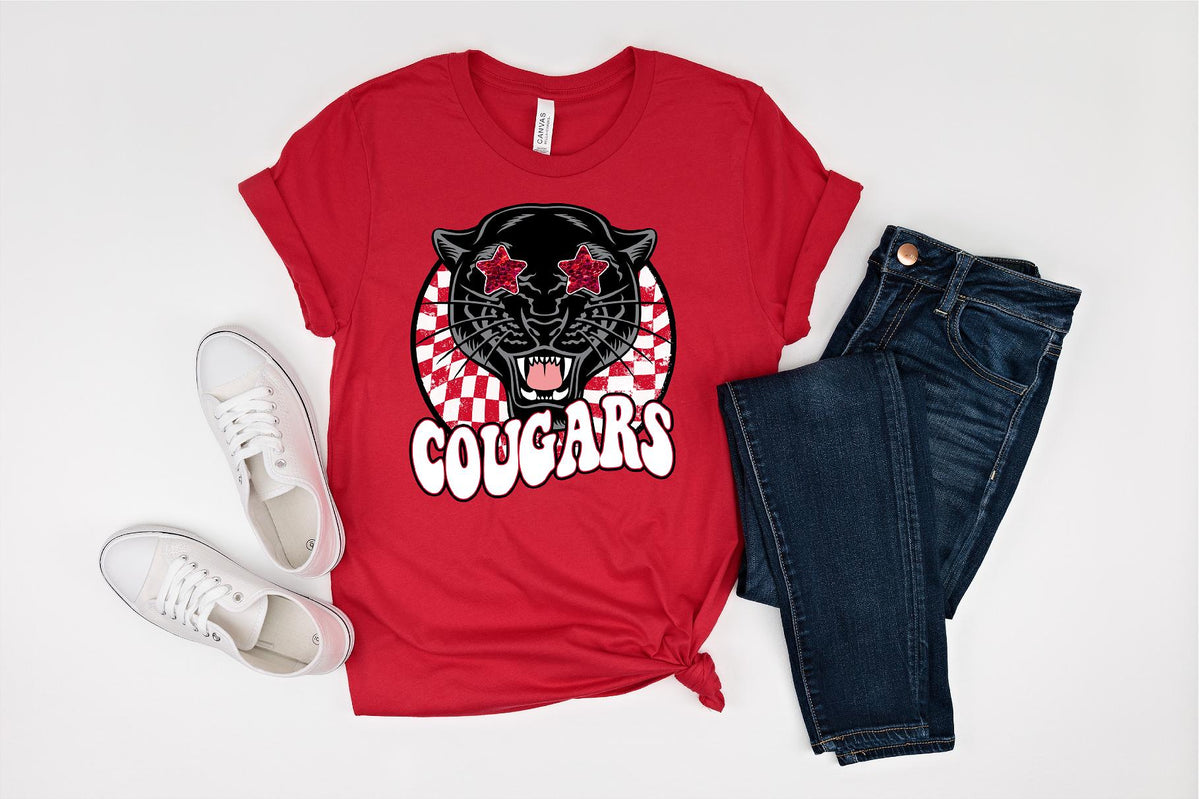 Lions RETRO Checker MAscot DTF TRansfers – HGdesigns.shop