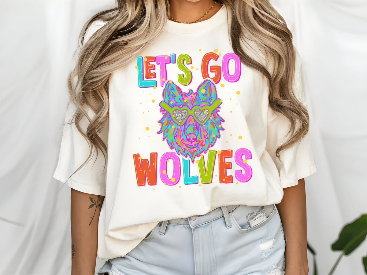Neon Lets go Wolves – HGdesigns.shop