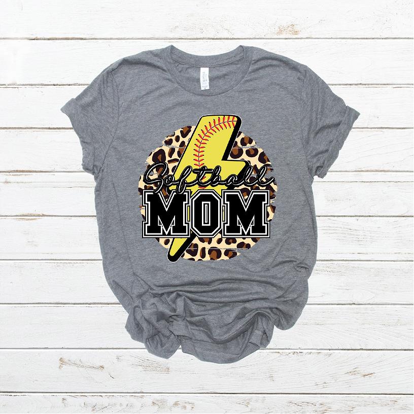DTF Softball Mom Cheetah Lighting bolt – HGdesigns.shop